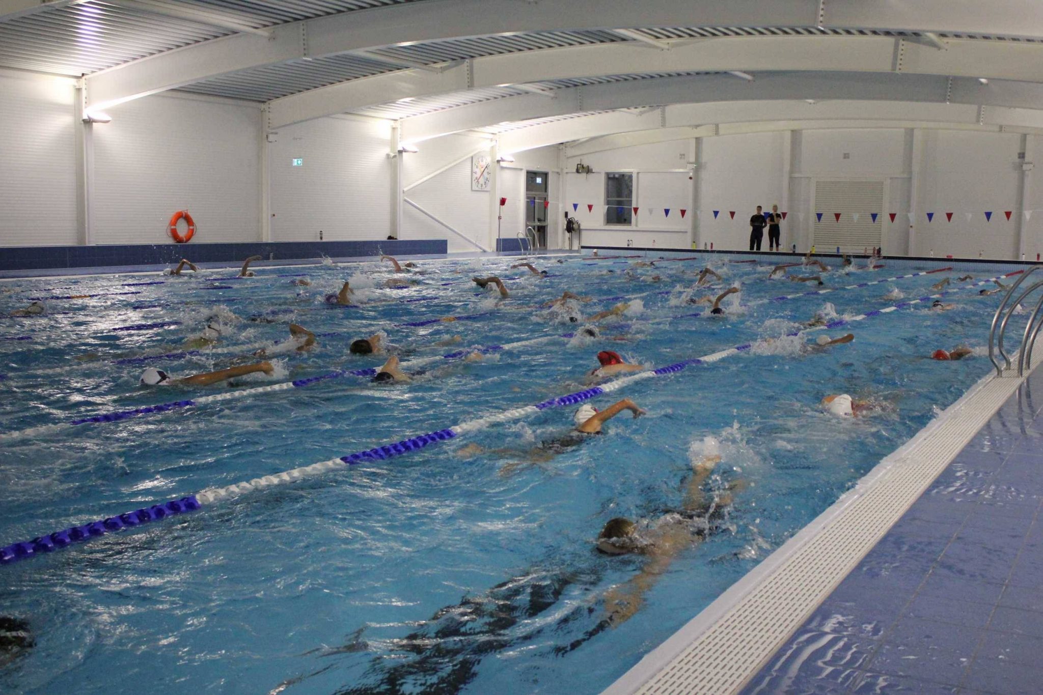 First swim in the 50m pool | Mount Kelly