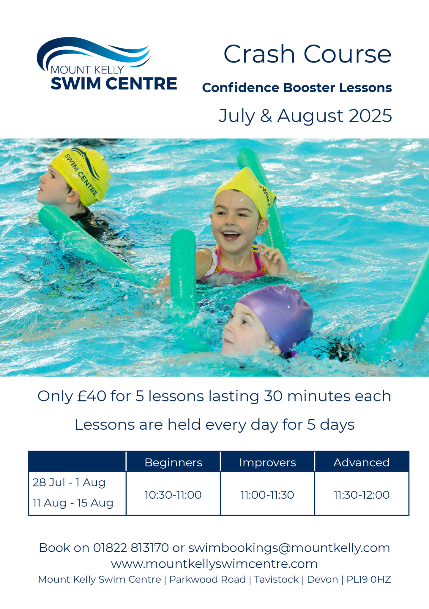 Welcome | Swim Centre | Tavistock Devon | Mount Kelly